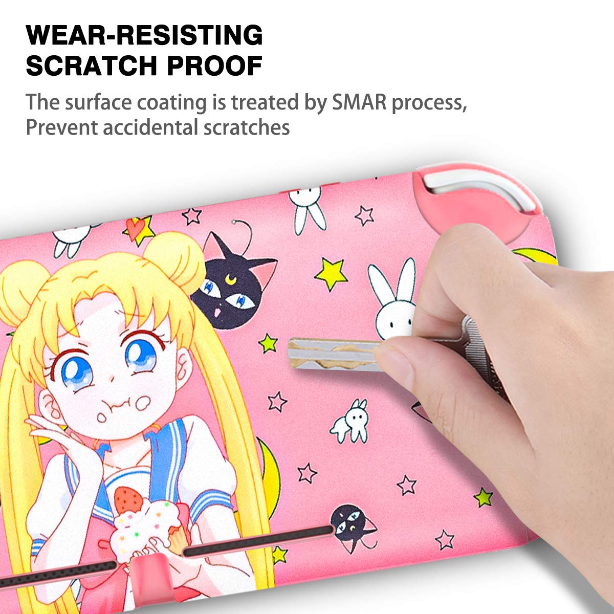 DLseego Switch Lite Skin Cute Girl Pattern Full Wrap Skin Protective Film Sticker Design for Nintendo Switch Lite-Pink