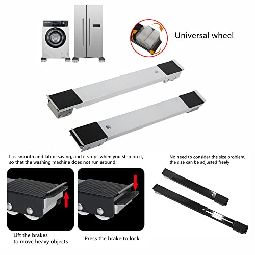 Furniture Dolly Mobile Roller 360° Universal Mobile Rollers Extendable Appliance Rollers Mobile Washing Machine Base Fridge Stand Moving Cart for Washing Machines Refrigerators Sofa Wardrobe.