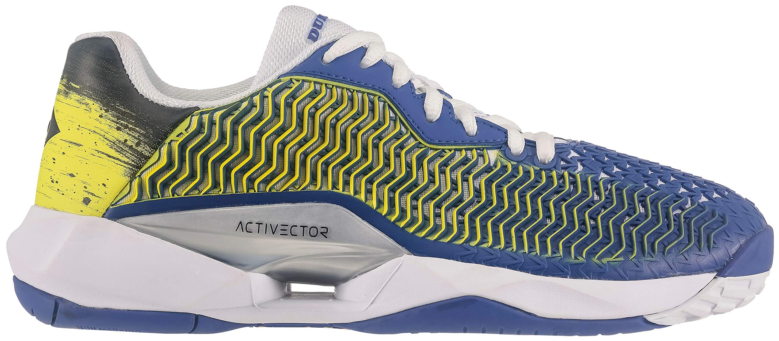 Dunlop Sports Activector Men's Tennis Shoes, Blue/Yellow, Size 11