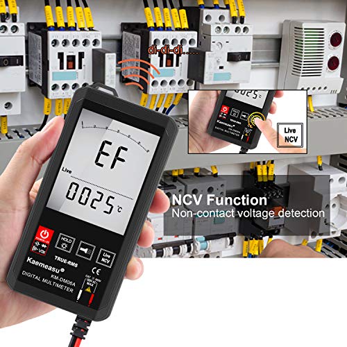 Kaemeasu Big Screen Auto Recognition Smart Mini Touch Digital Multimeter Ultra-Thin Pocket Electronic Repair Tools KM-DM06A