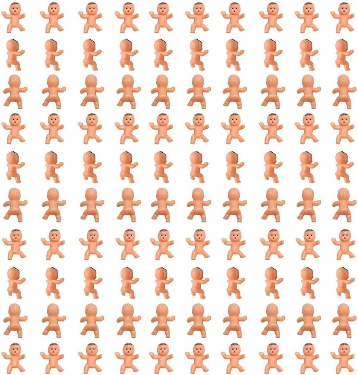sansheng 1"Mini Babies Plastic for Baby Shower,Baby Party Preference/Baby Shower, Ice Games, Baby Game Decoration Party Decoration(80 Pieces)