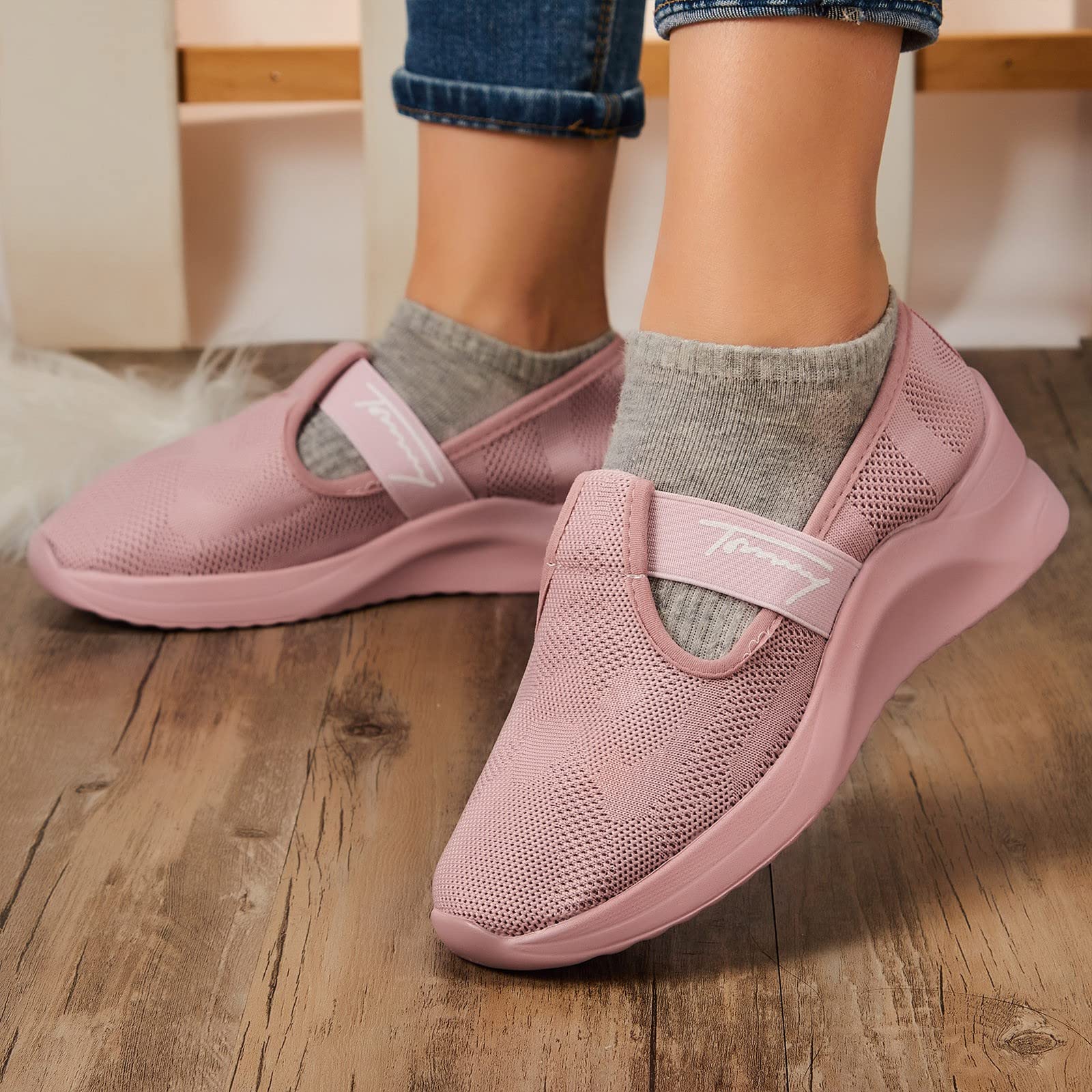 FASDNENDYS Ladies Fashion Solid Color Light Mouth Hollow Mesh Platform Casual Comfortable Water Shoes for Women Pink