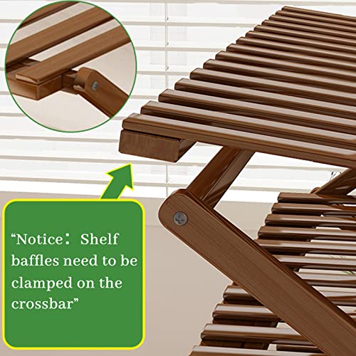 Kainice Large 5 Tier Bamboo Shoe Rack Foldable Natural Free Standing Shoe Shelf Shoe Storage Organizer for Closet, Porch, Entryway, Hallway, Cubby, Bathroom and Living Room