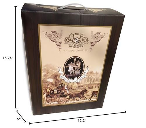 Nispira Belgium Royal Family Balance Syphon Unique Gravity Vintage Coffee Maker Vacuum Brewing System Gold 500 ml