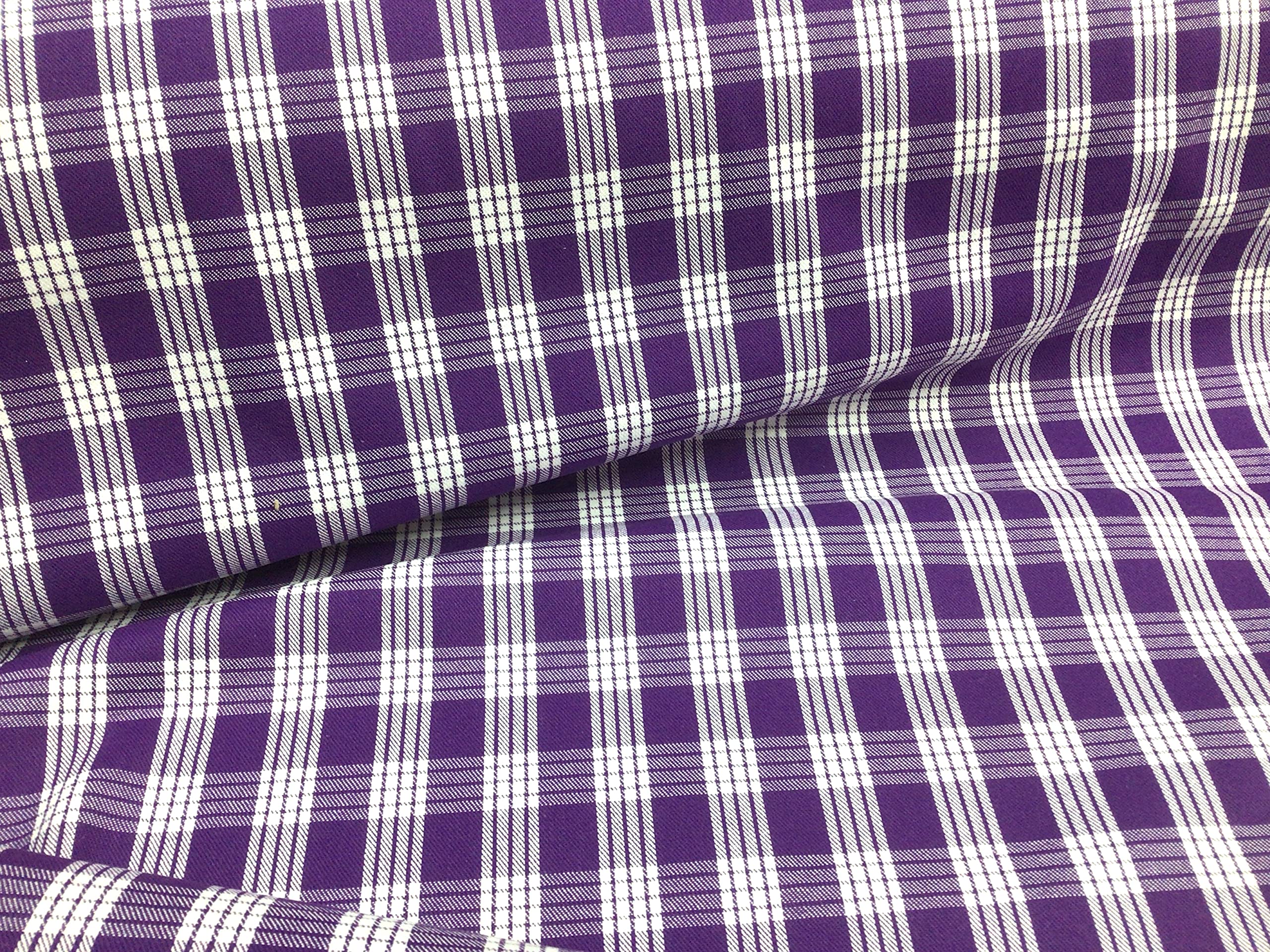 Purple Palaka Woven Cotton Hawaiian Print Fabric by The Yard