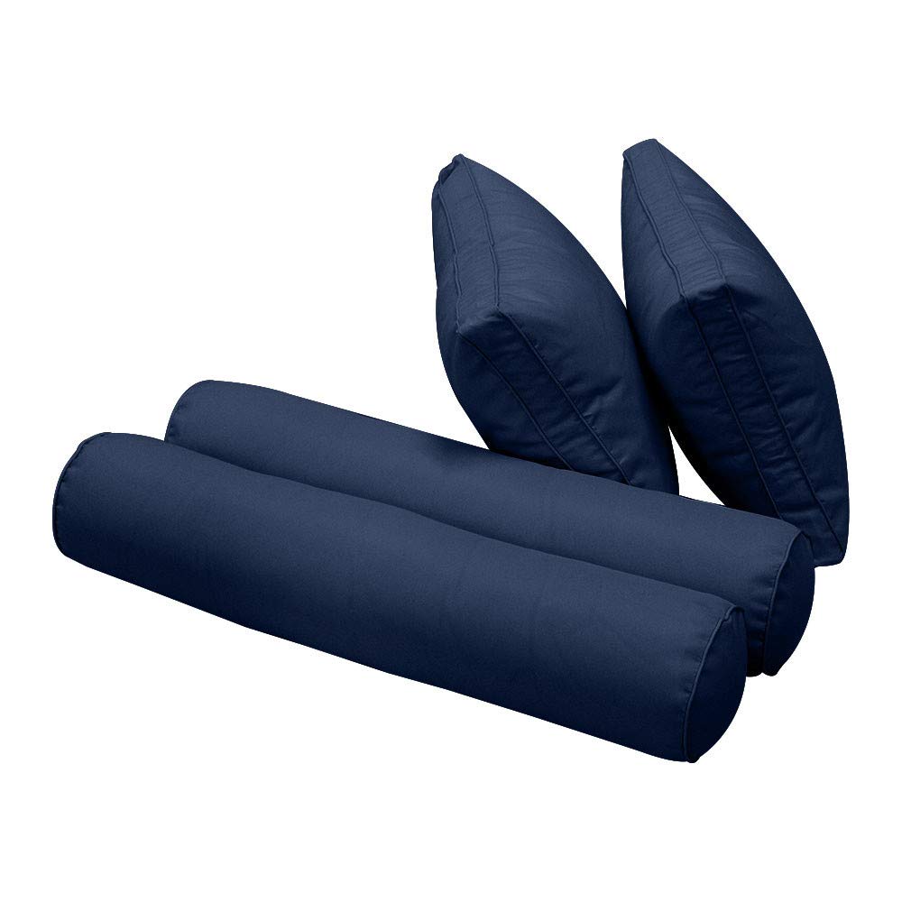 Prolinemax Style1 Twin-XL Size 5PC Pipe Trim Outdoor Daybed Mattress Cushion Bolster Pillow Complete Set AD101