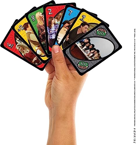 Mattel Games UNO Friends Card Game for Family Night Featuring Tv Show Themed Graphics and a Special Rule for 2-10 Players (Amazon Exclusive)