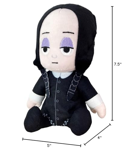 Great Eastern Entertainment Addams Family Animated Movie 2 - Wednesday Addams Sitting Plush 7" H