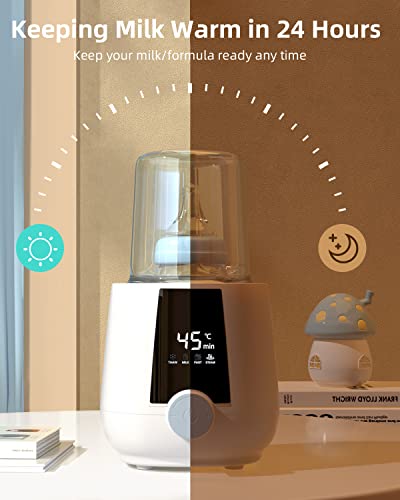 Tizwis Baby Bottle Warmer for Breastmilk or Formula, Fast Baby Milk Warmer with Timer, Smart Temperature Control, Multifunctional Bottle Warmers with Defrost, Thaw, Keep, Heat Baby Food Jars Function