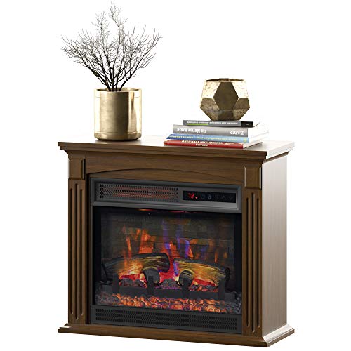 duraflameĀ® Wall Mantel with Infrared Quartz Electric Fireplace and Crackling Sound