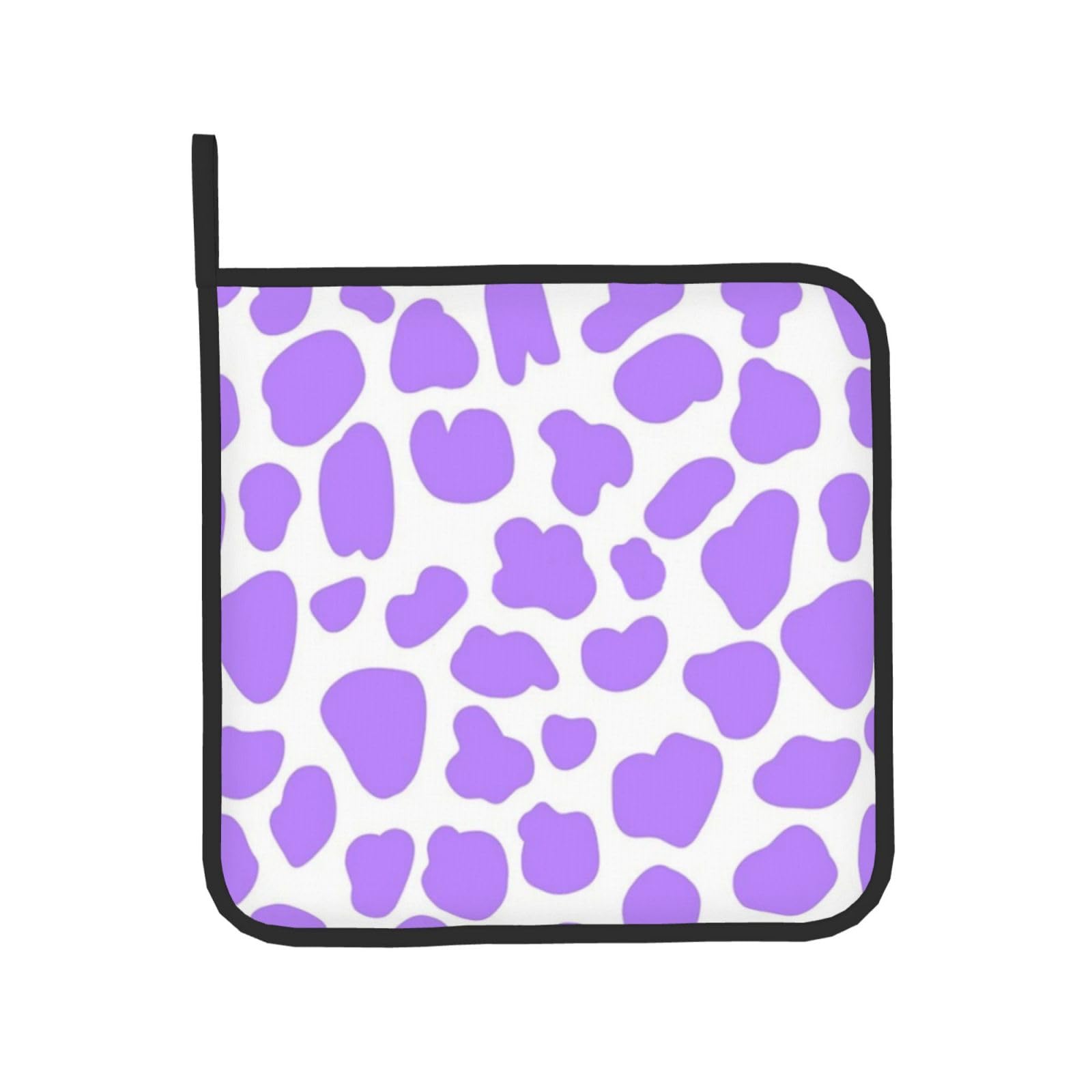 Cow Pattern Oven Mitts and Potholders Set of 2, Suitable for Kitchen Baking and Barbecue