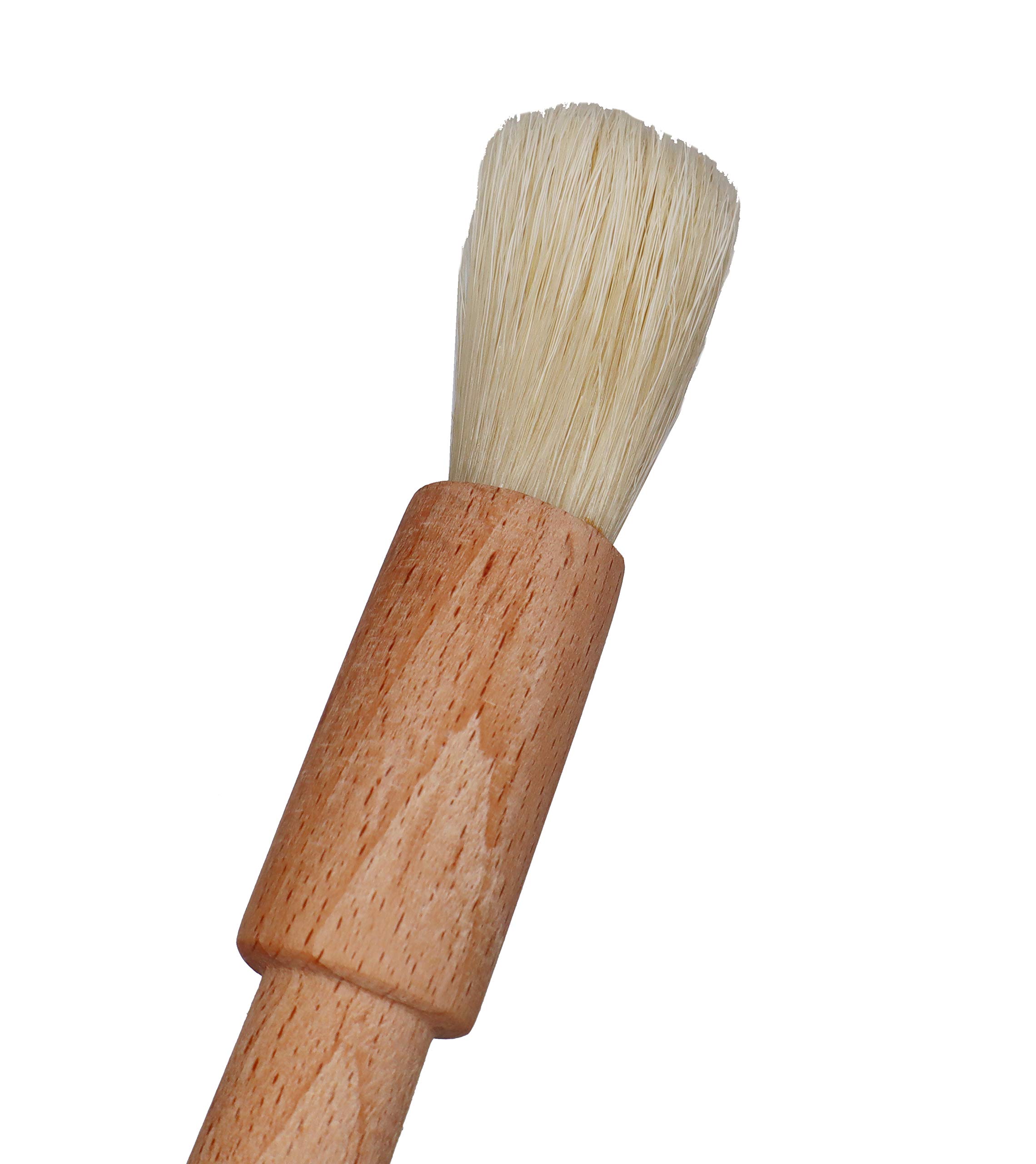 Exceliy 2 Sets Pastry Brushes with Wooden Handle Natural Bristles for Basting Spreading Butter Oil in Barbecue Baking Kitchen Cooking