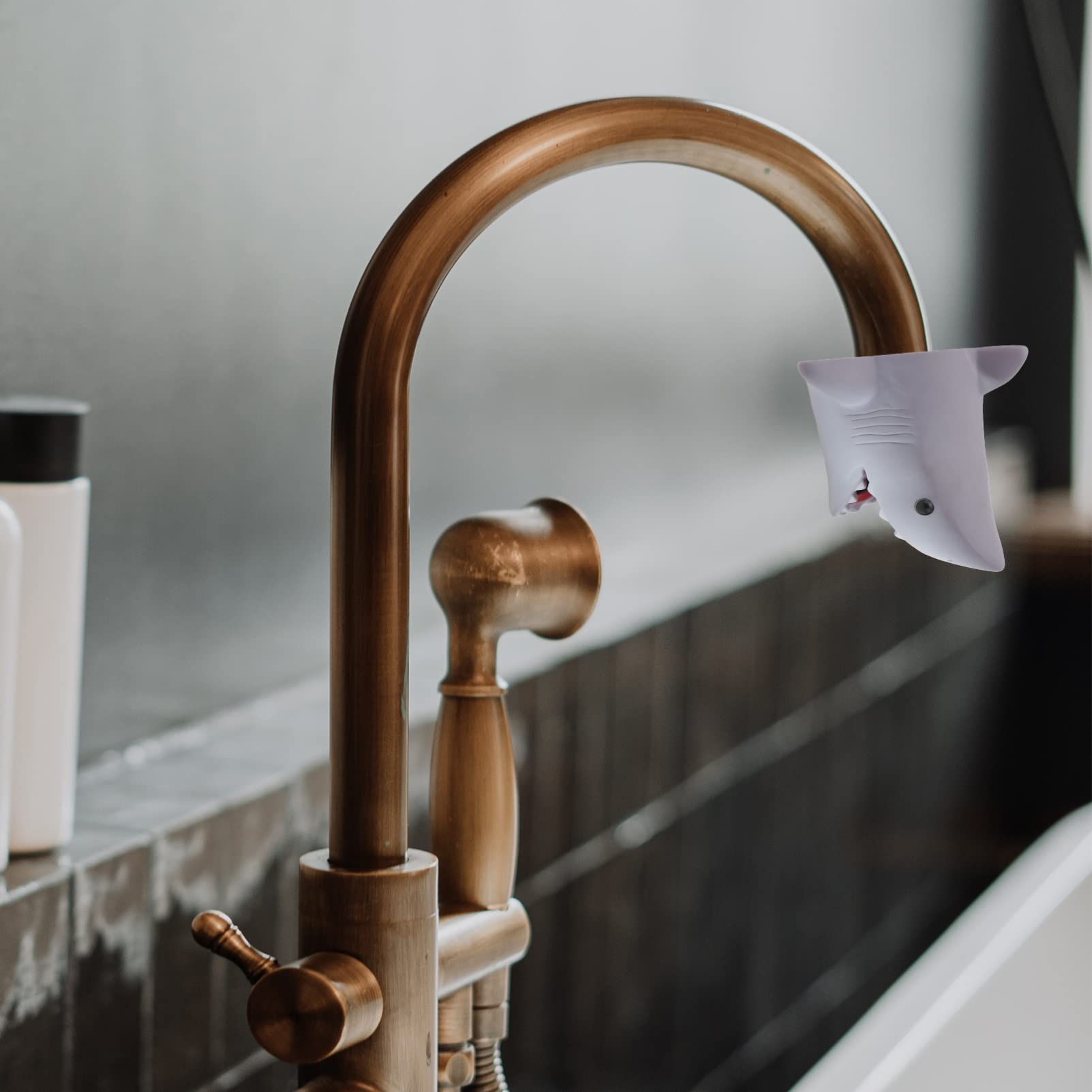 Whale Faucet Cover Childrens Faucet Extender Bath Spout Cover Cute Shark Spout Sink Handle Extender for Safe and Fun Hand- Washing Solution Bath Spout Cover
