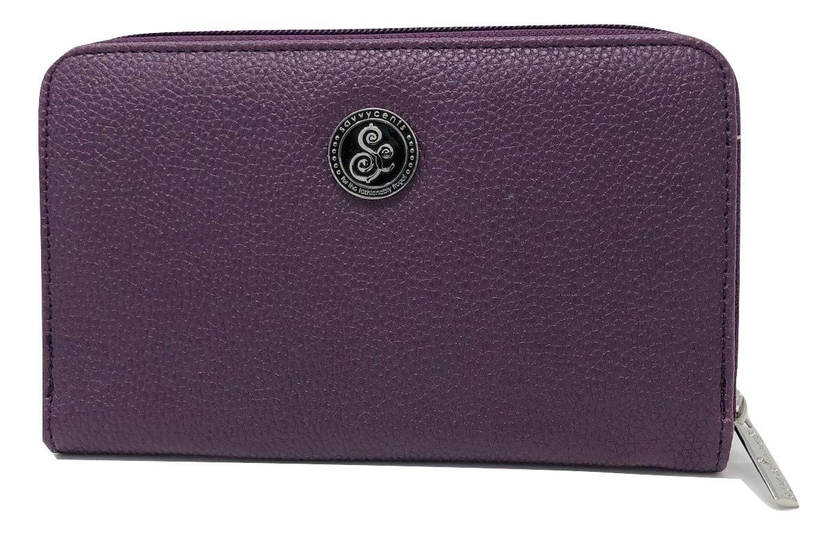 Savvycents Cash Budgeting Wallet (Purple), Zip Around, Accordion File System, Wristlet Strap, Women's Wallet