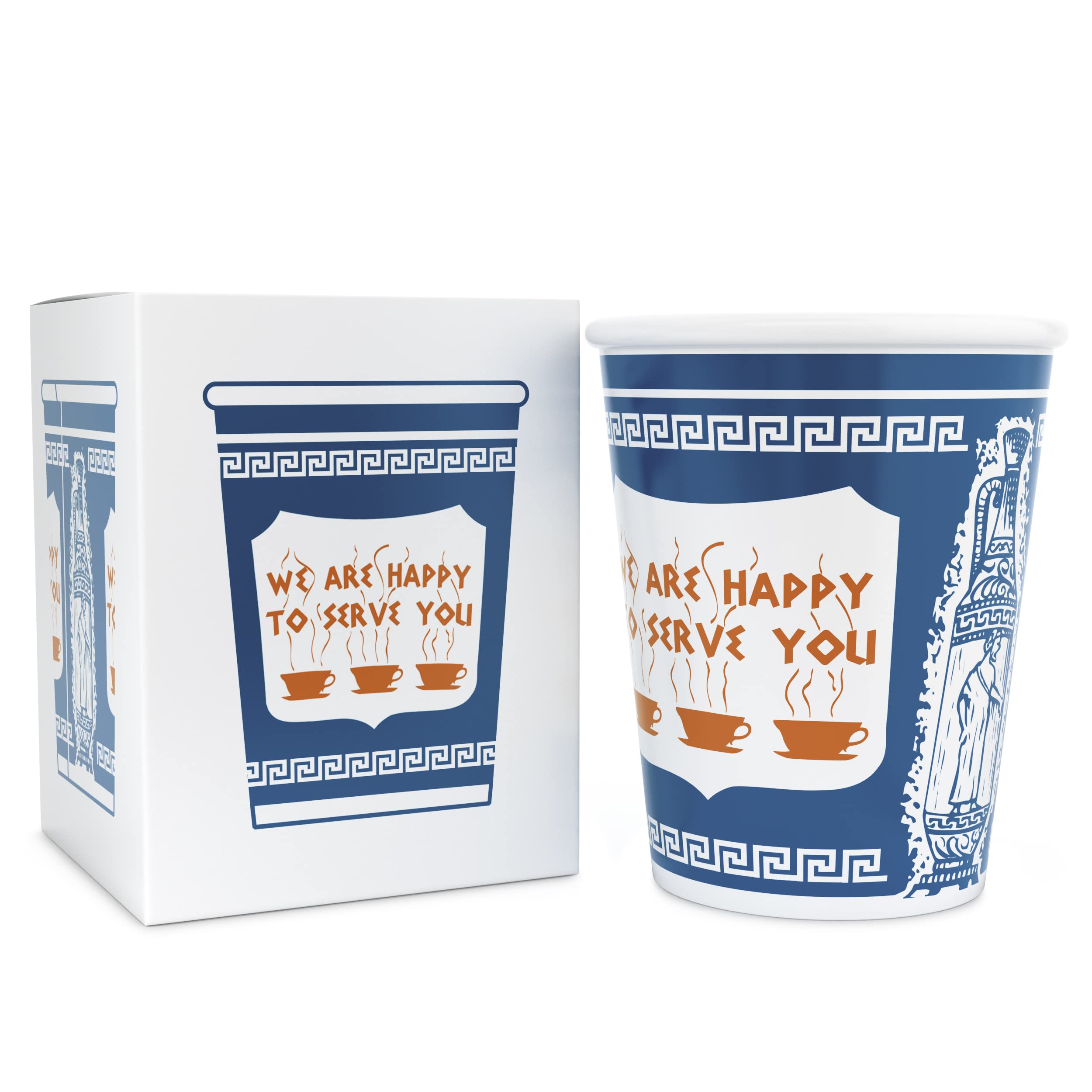 Exceptionlab Inc. 0-Ounce Ceramic Cup "We are happy to serve you"