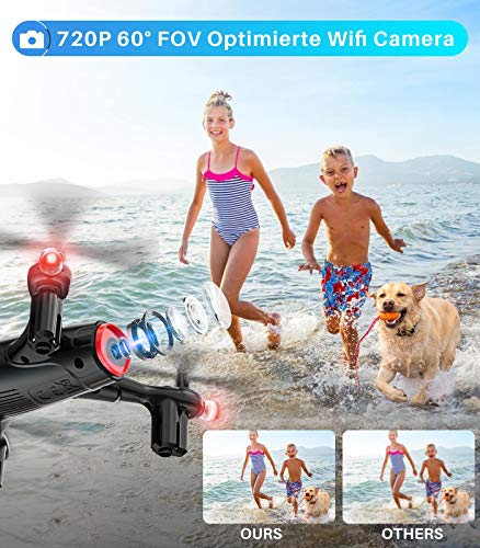 Syma X400 Mini Drone with Camera for Adults & Kids 720P Wifi FPV Quadcopter with App Control, Altitude Hold, 3D Flip, One Key Function, Headless Mode, 2 Batteries, Easy to Fly for Beginners
