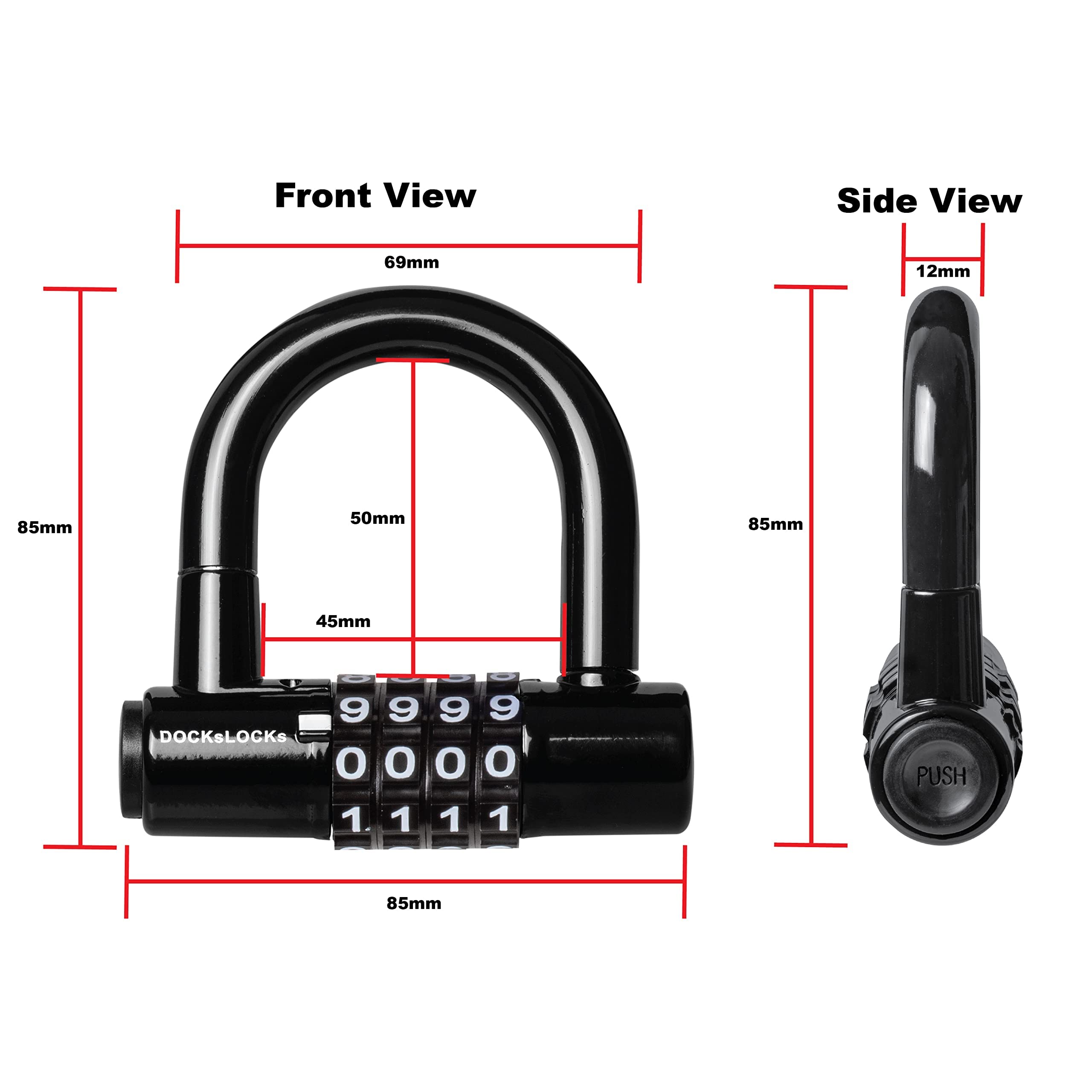 DocksLocks Security Cable Lock Set (5ft to 25ft Lengths) β Weatherproof, Looped Ends, Coiled, Compact, Includes U-Lock, Anti-Theft for Bikes, Patio Furniture, Kayaks, Outdoor Equipment 20ft