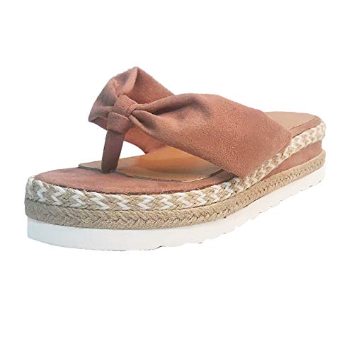 FASDNENDYS Toe Weave Breathable Flat Slip-On Sandals Open Women's Summer Beach Shoes Women's sandals Heel Slides for Women