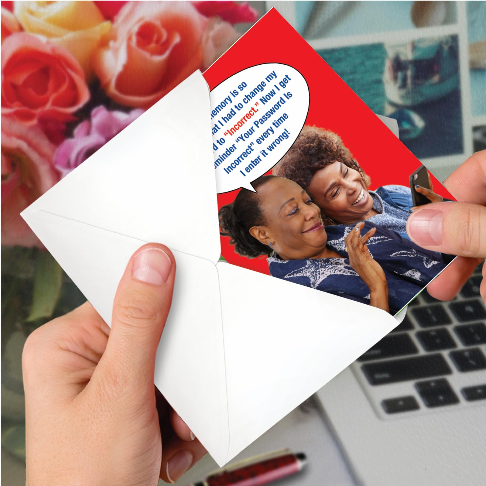NobleWorks - 1 Funny Birthday Greeting Card with Envelope - Grown-Up Humor, Happy Birthday Card for Senior Citizens - Incorrect C9345BDG-ET