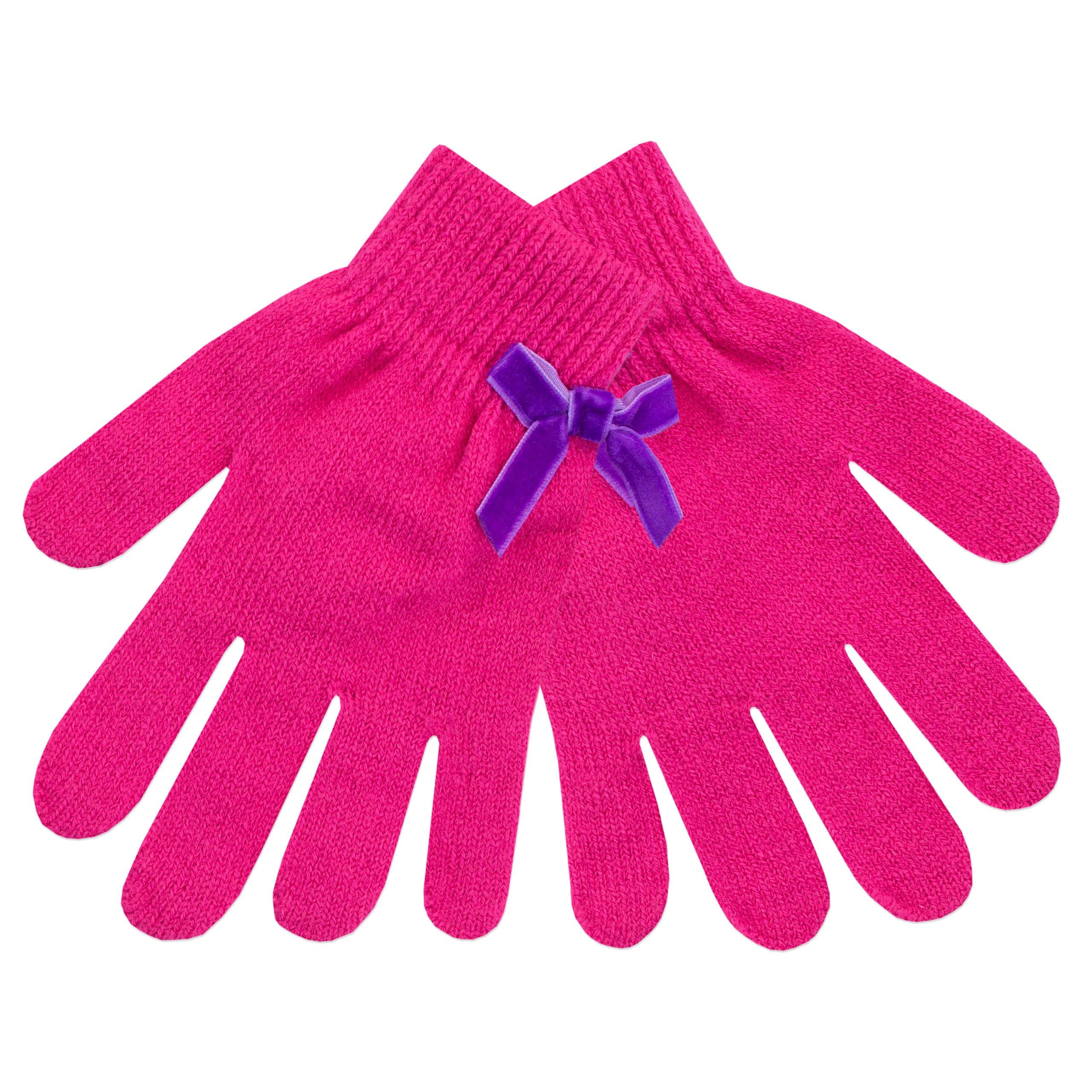 Disney Kids Winter Hat and Gloves Set Rapunzel Pink One Size