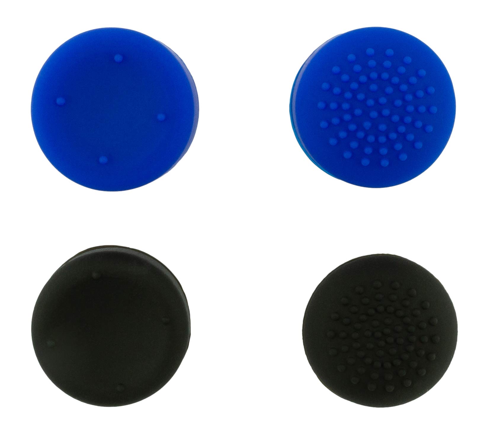 YoK PlayStation 4 Pack of 4 Pro Grips Compatible With PS4 DualShock Controllers - Blue and Black