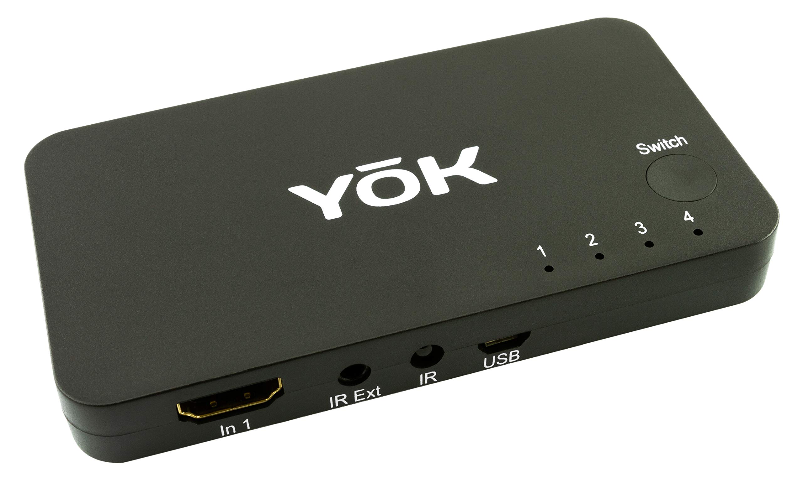 YoK Universal 4-Port HDMI 4K Switch. 4K x 2K Switcher Supports PC, PS3, PS4, Xbox One, Classic Consoles and Media Players