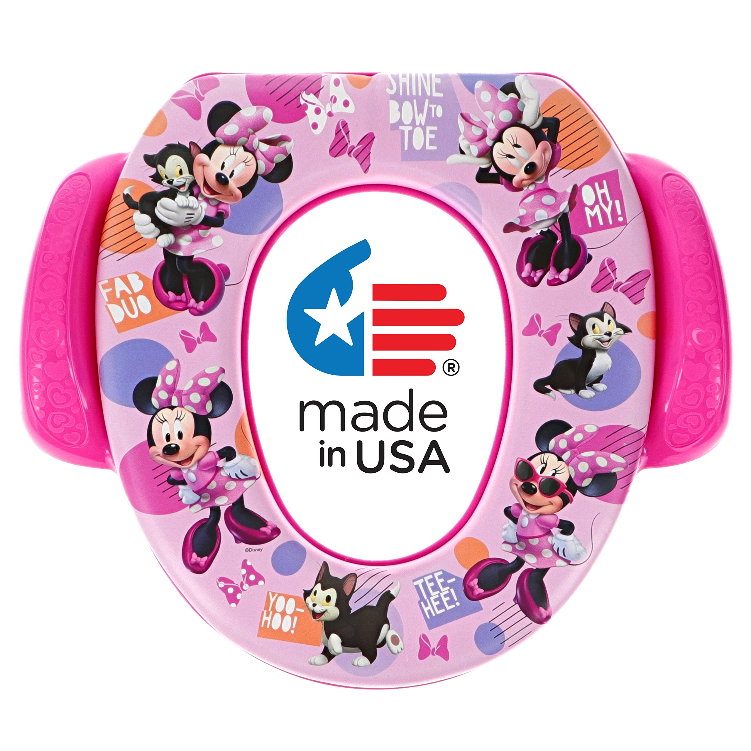 Disney Minnie Mouse "Busy Little Helper" Soft Potty Seat and Potty Training Seat - Soft Cushion, Baby Potty Training, Safe, Easy to Clean