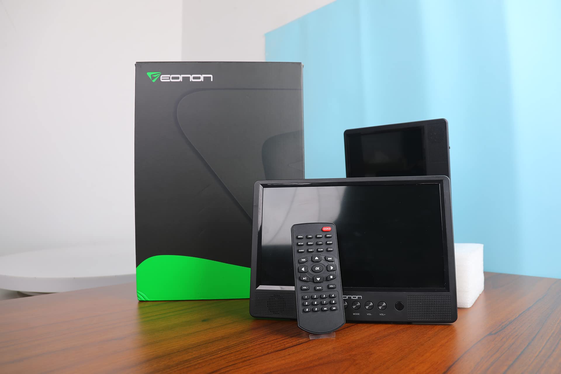 Eonon C1100A Headrest DVD Player 10.1Inch Portable DVD Headrest Monitor for Car Digital Touch Screen Headrest DVD Player with Digital Touch Button HDMI USB SD Port (Two Headrests-Black)