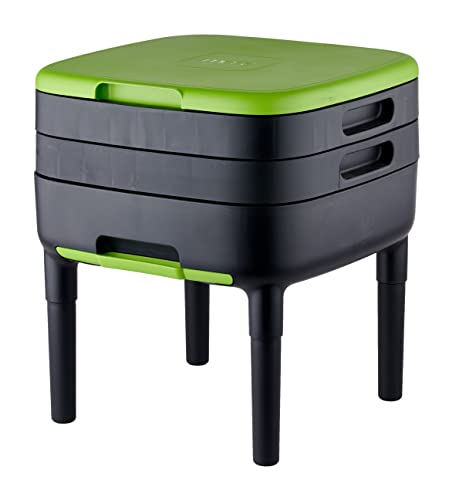 MAZE Two Level Worm Farm Compost Bin with Plastic Extension Legs