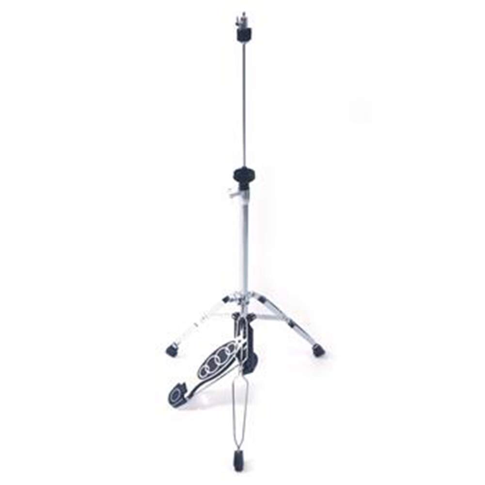 Estink Foldable Portable Hi-Hat Stand,Pedal Control Style Drum Hi-Hat Cymbal Stand with Pedal Silver and Black (Hi-Hat Stand)