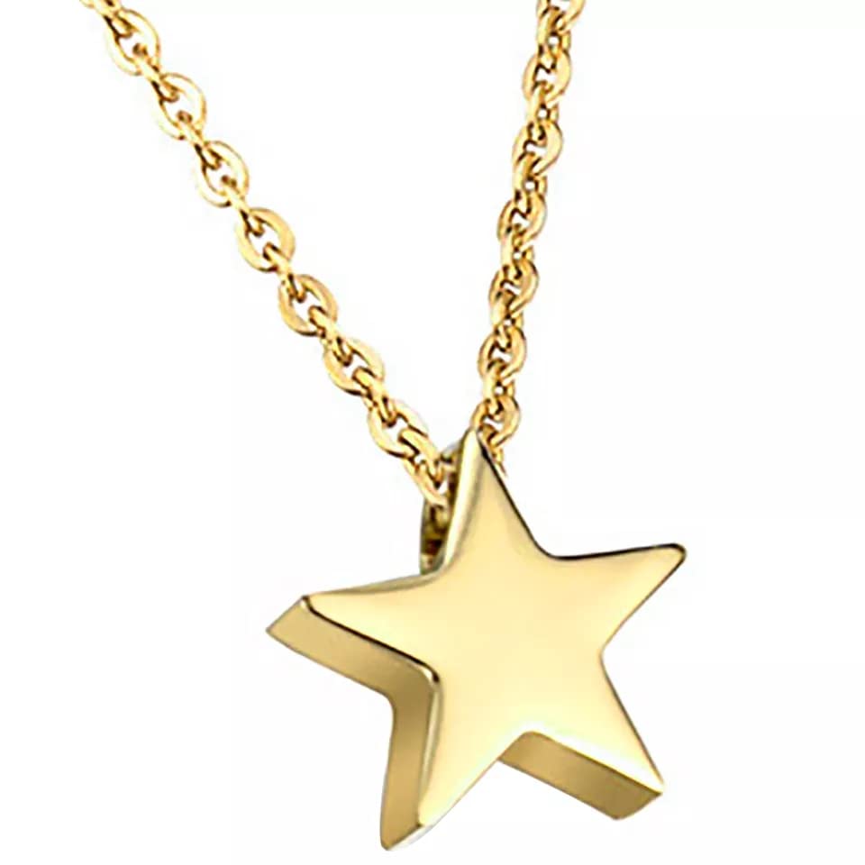 Gold star necklace