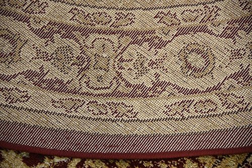 Unique Loom Versailles Collection Traditional Classic Border with Medallion Motif, Area Rug (6' 0 x 6' 0 Round, Burgundy/ Ivory)