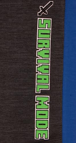 Minecraft Boys 2 Piece Fleece Pants Sets, Pullover Hoodie and Jogger Set for Boys (Blue, Size 4)