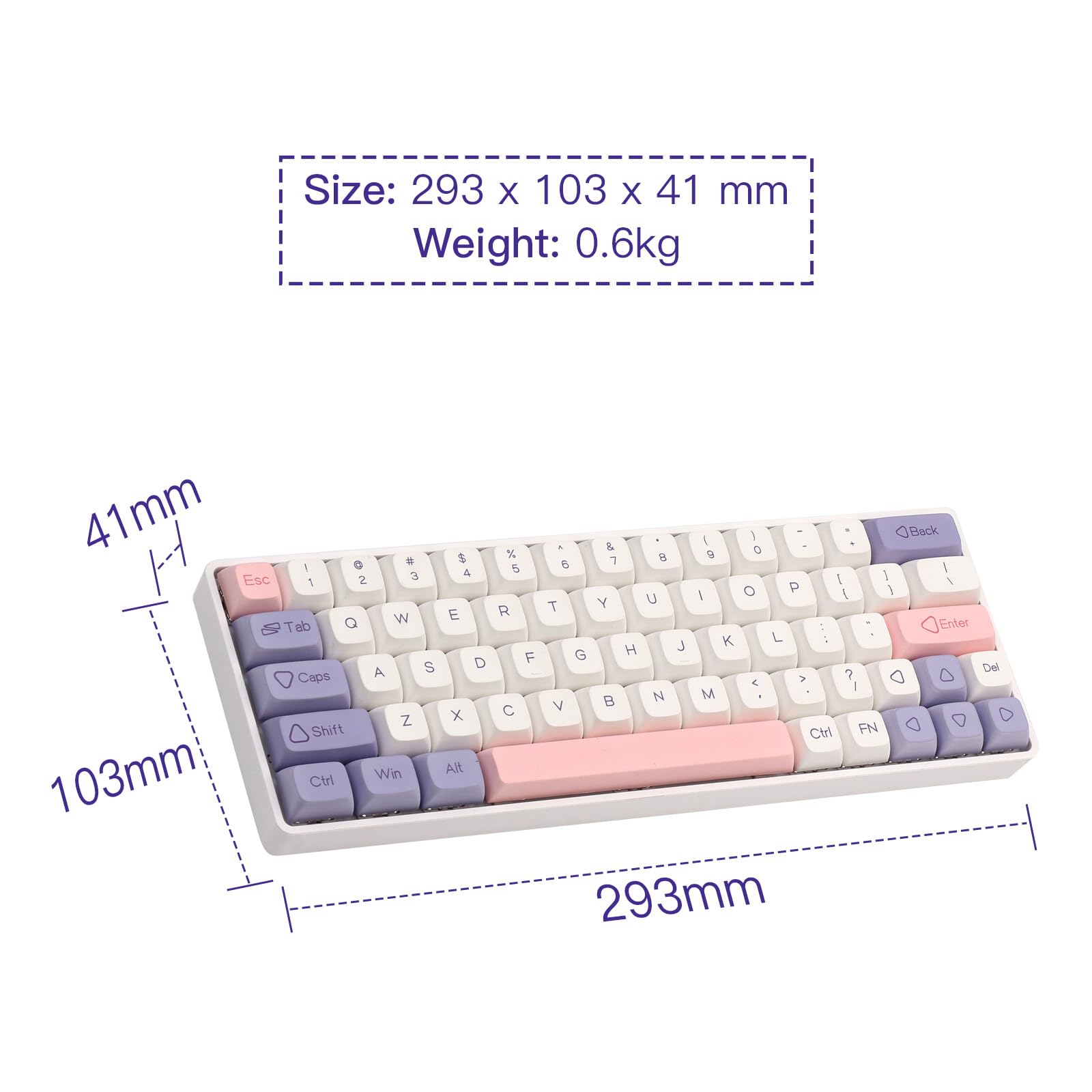 EPOMAKER SKYLOONG SK61 61 Keys 60% Hot Swappable Programmable Mechanical Gaming Wired Keyboard with RGB Backlit, NKRO, Water-Resistant, Type-C Cable for Win/Mac/Gaming (Gateron Optical Brown, Grey)