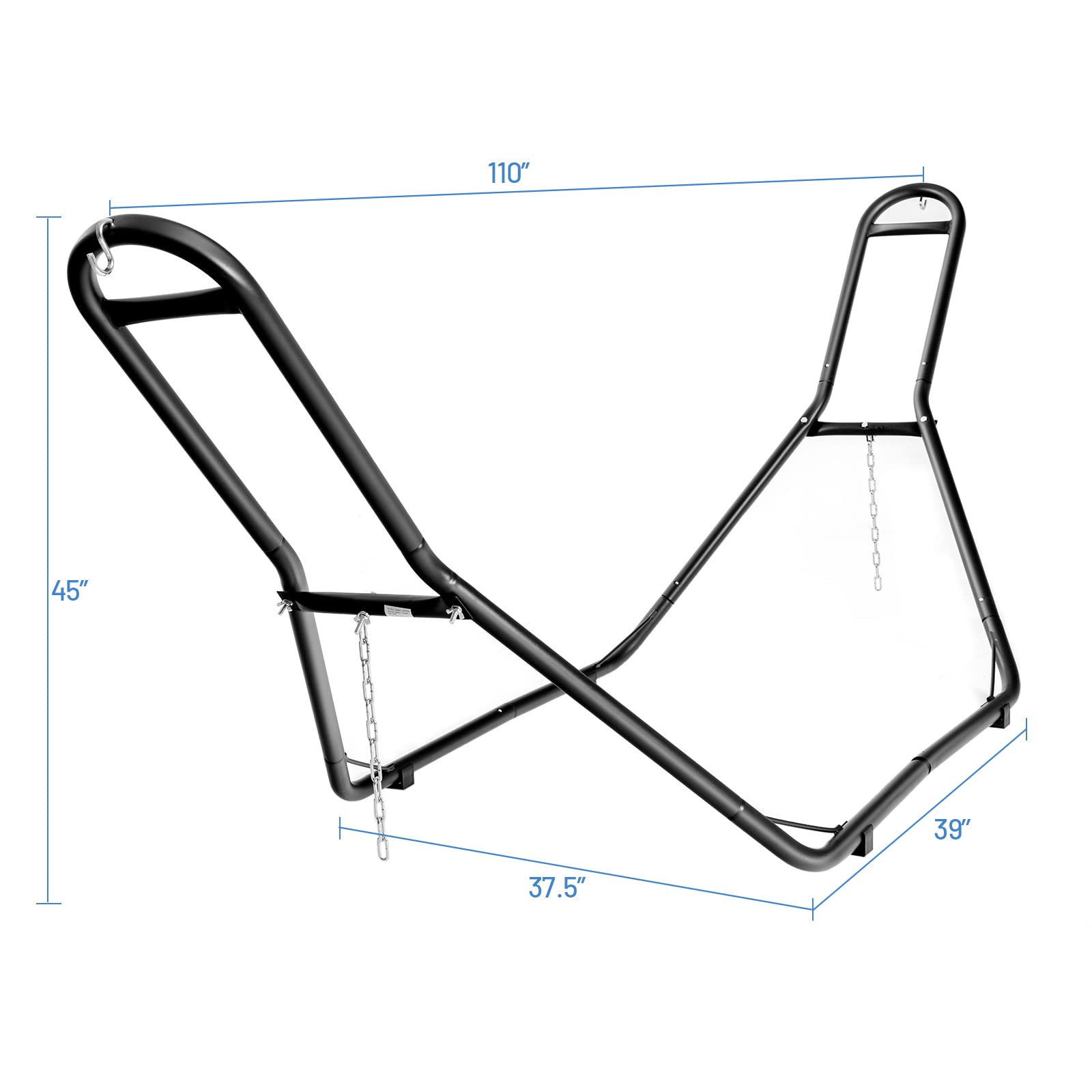 Giantex Steel Hammock Stand 450LBS Capacity, Heavy Duty Hammock Frame 2 Person, Adjustable Universal Multi-Use Hammock Stand Fits 9-13 Ft Hammock for Indoor Outdoor Yard Patio Deck