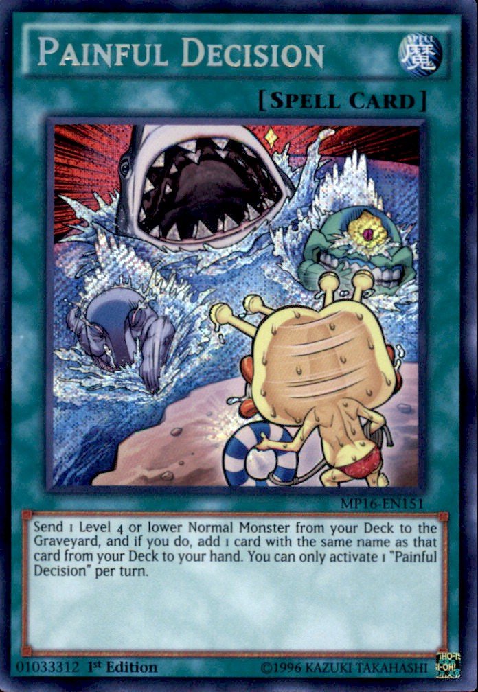 YU-GI-OH! - Painful Decision (MP16-EN151) - Mega Pack 2016-1st Edition - Secret Rare