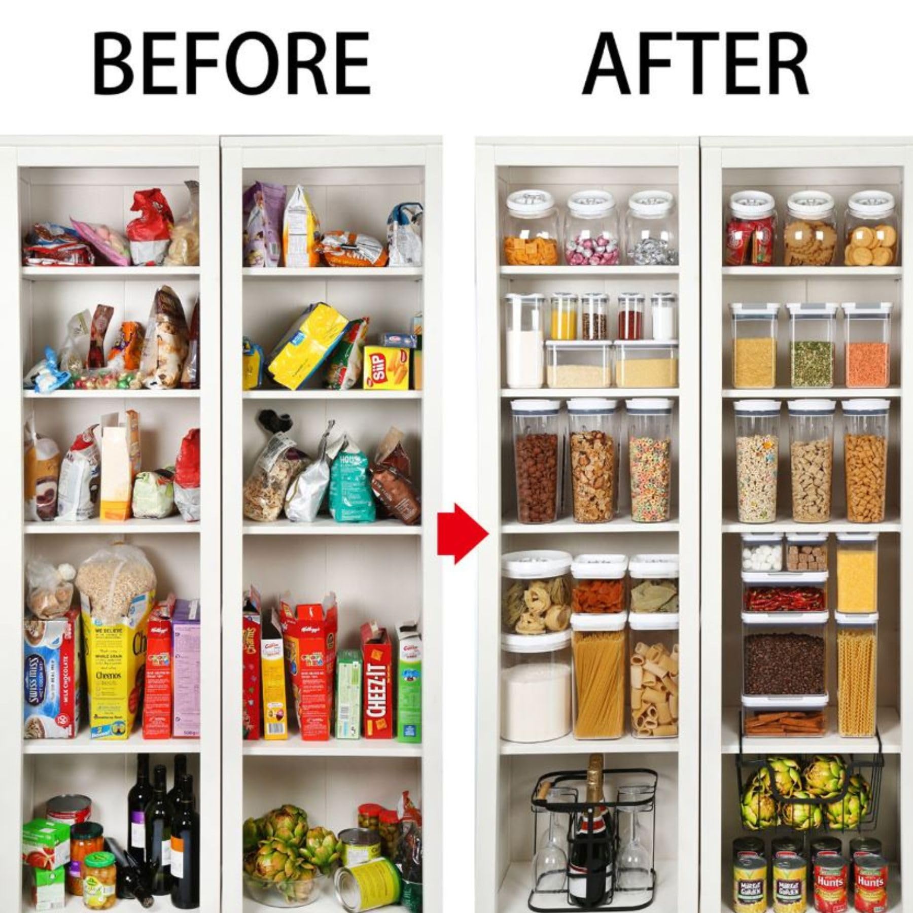 Felli Flip Tite Airtight Food Storage Container with Lid 4β Regular-L Lock Top Stackable Acrylic Kitchen Canister Jar for Pantry Cupboard Organizer Nuts Snack Cracker Pet Treats for Cat Dog (1.3 qt)