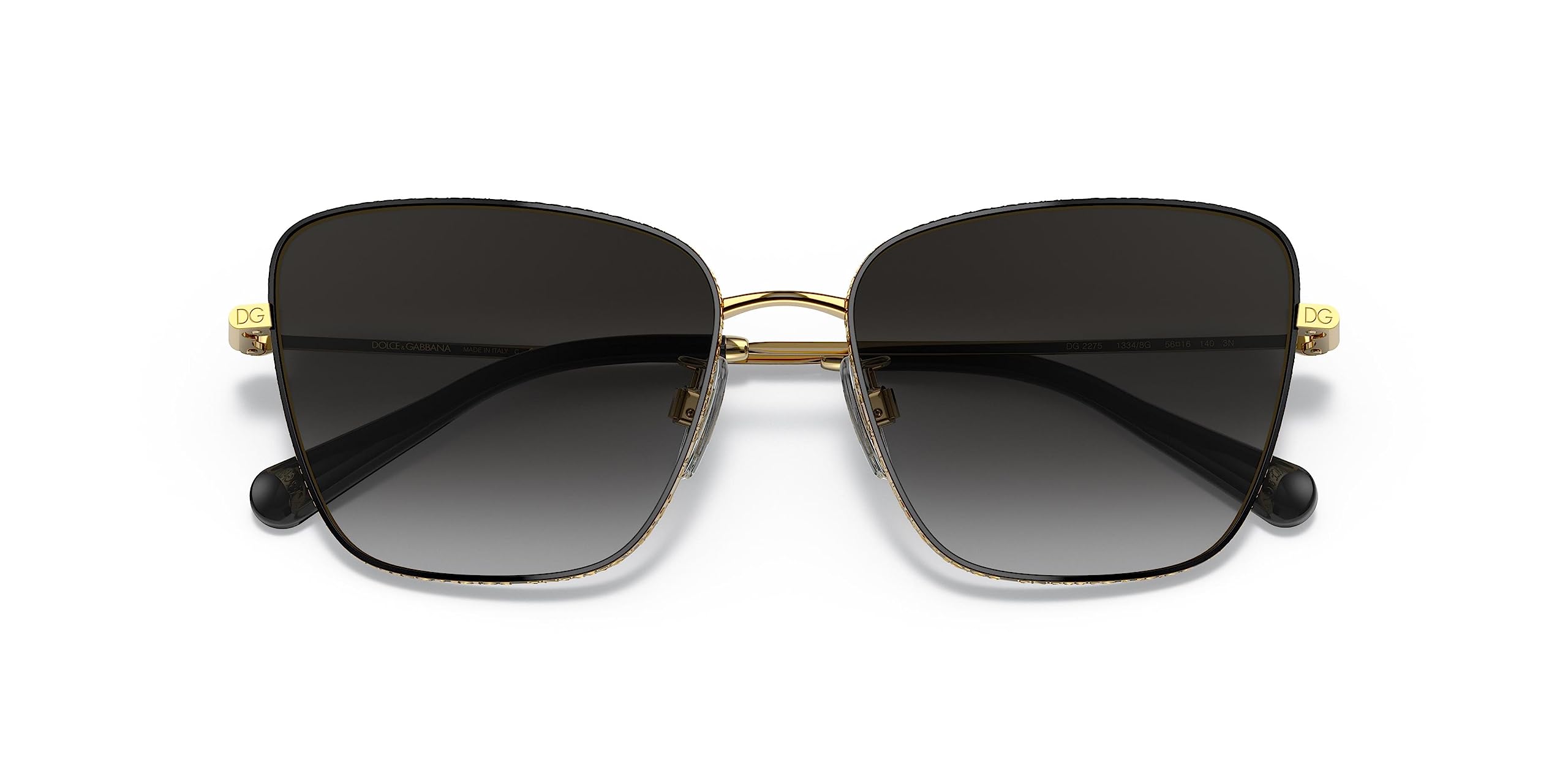 Dolce & Gabbana SLIM DG 2275 Black Gold/Grey Shaded 56/16/140 women Sunglasses