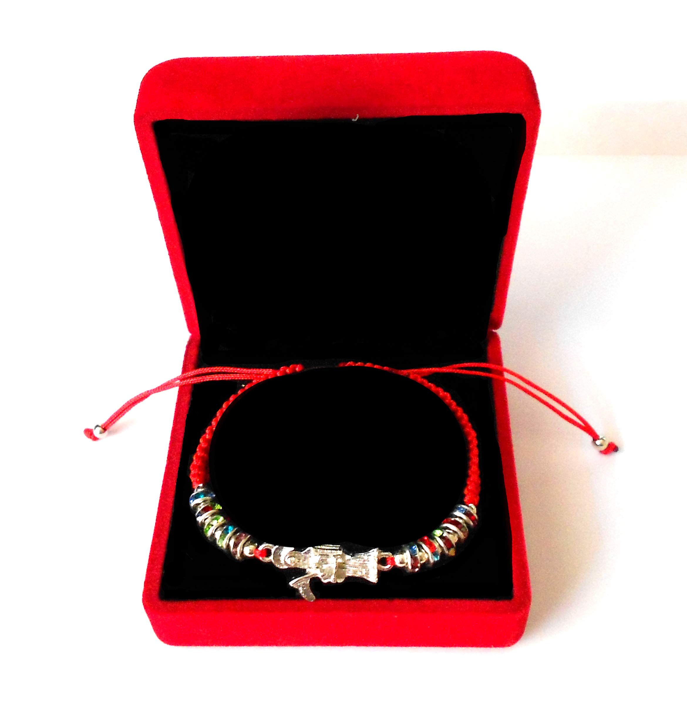 Dijkoo String Saint Death Grim Reaper Bracelets/Pulsera de Hilo Rojo Santa Muerte Set of 3