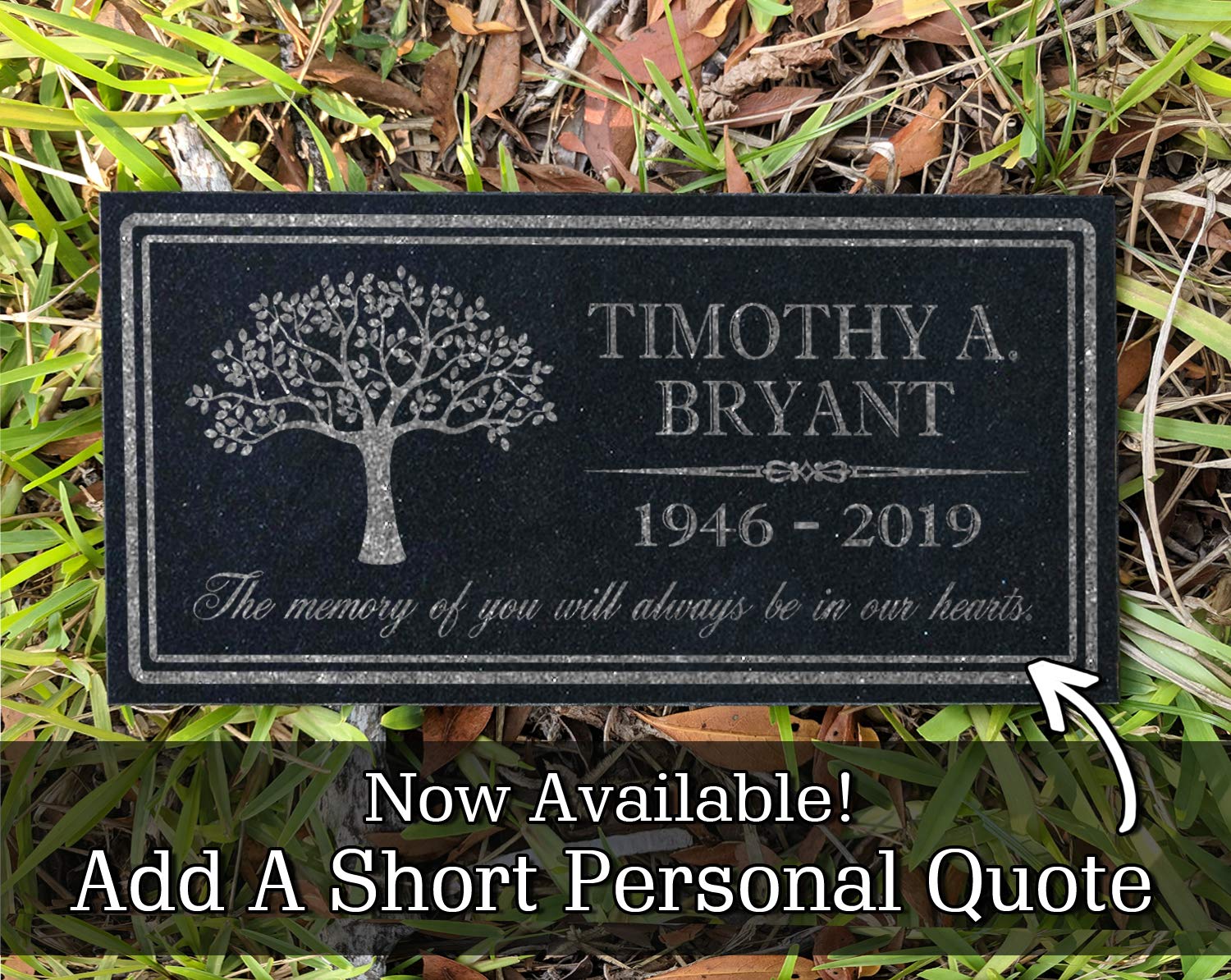 In Loving Memory Personalized Granite Memorial Stone Sympathy Remembrance of Dad Mom Child