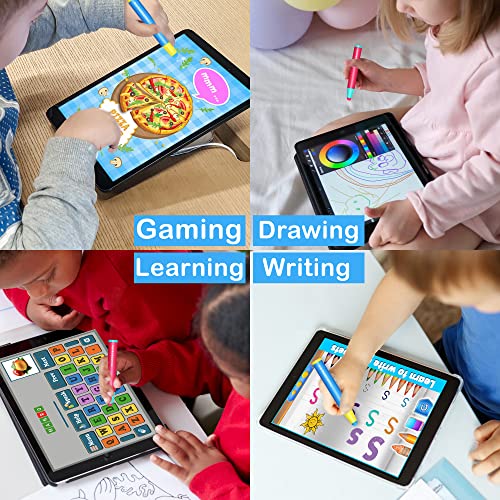 TM Kids Stylus Pens for Amazon Fire Tablet, Crayon Pencil Stylus for Touch Screen, Toddler Stylus for iPhone iPad Air Mini Pro, Amazon Fire HD Kids Pro Tablet, Leapfrog Epic LeapPad (2 Pack)