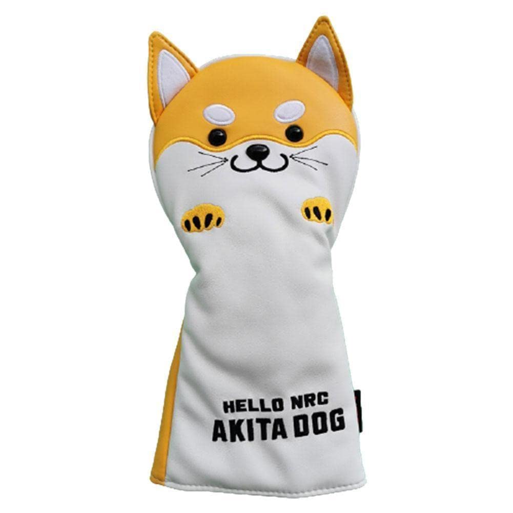 Golf Cover Cute Akita Golf Club Cover for Driver Fairway Hybrid Wood Covers Protector Putter Leather Pu