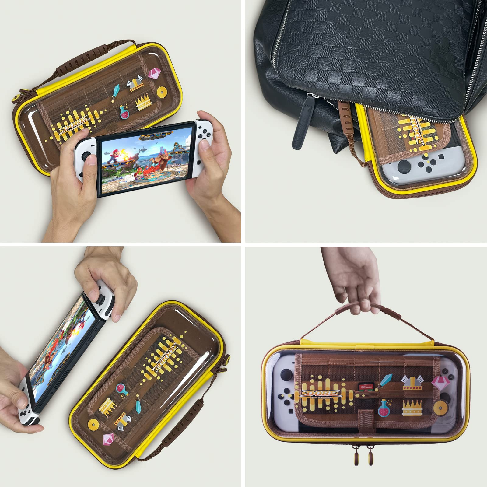 DOBE FOMIS ELECTRONICS Carrying Case for Nintendo Switch/Switch OLED Portable Cute Storage Switch Travel Case with Protective Hard Shell 10 Games Card Slots for Console & Accessories