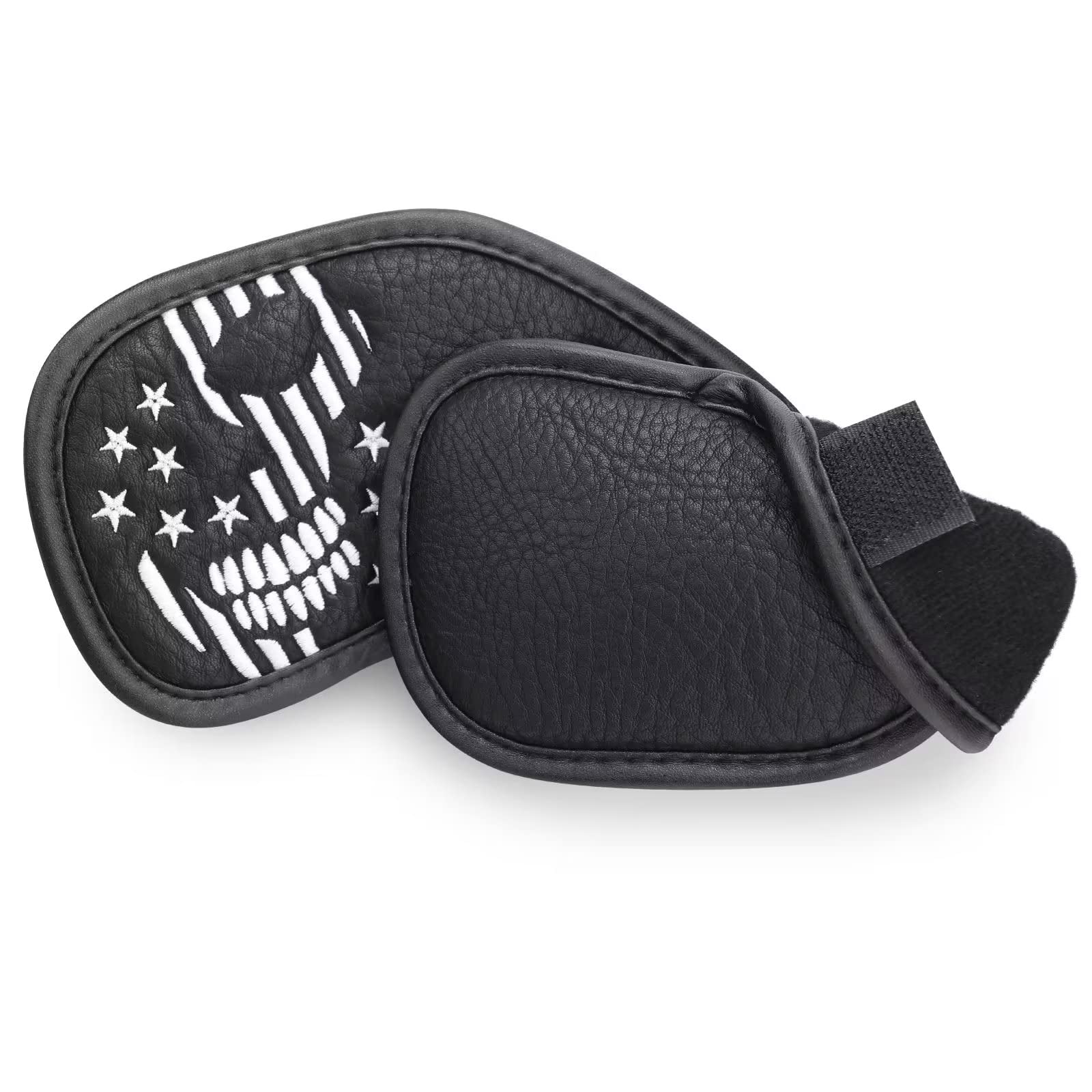 Golf Iron Head Cover Wedge Headcover Set Black Synthetic Leather Skull Skeleton Irons Protector 1pc 48°
