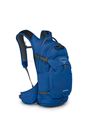 Osprey Raptor 14L Men's Biking Backpack with Hydraulics Reservoir, Postal Blue, One Size