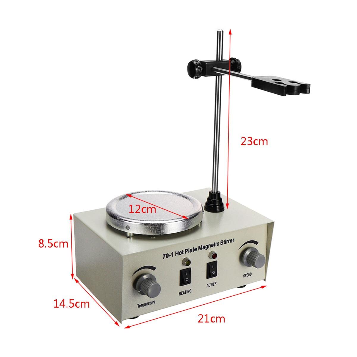 High Eagle Heating Magnetic Stirrer Stepless Speed Control, Lab Mixer Machine Hot Plate Dual 1000ML for Bars Home Labs