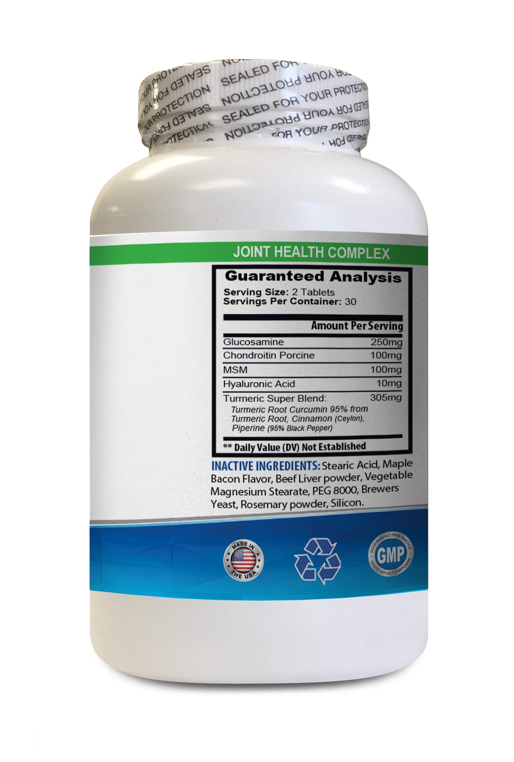 pet Joint Supplement for Dogs - Joint Health Complex with Turmeric for Dogs - with MSM and Turmeric - Hip Support - Dog Turmeric Supplement - 1 Bottle (60 Tablets)
