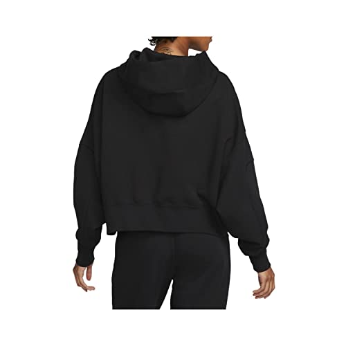 Nike Sportswear Tech Fleece Women's Over-Oversized Crop Pullover Hoodie (as1, alpha, m, regular, regular, Black/Black)