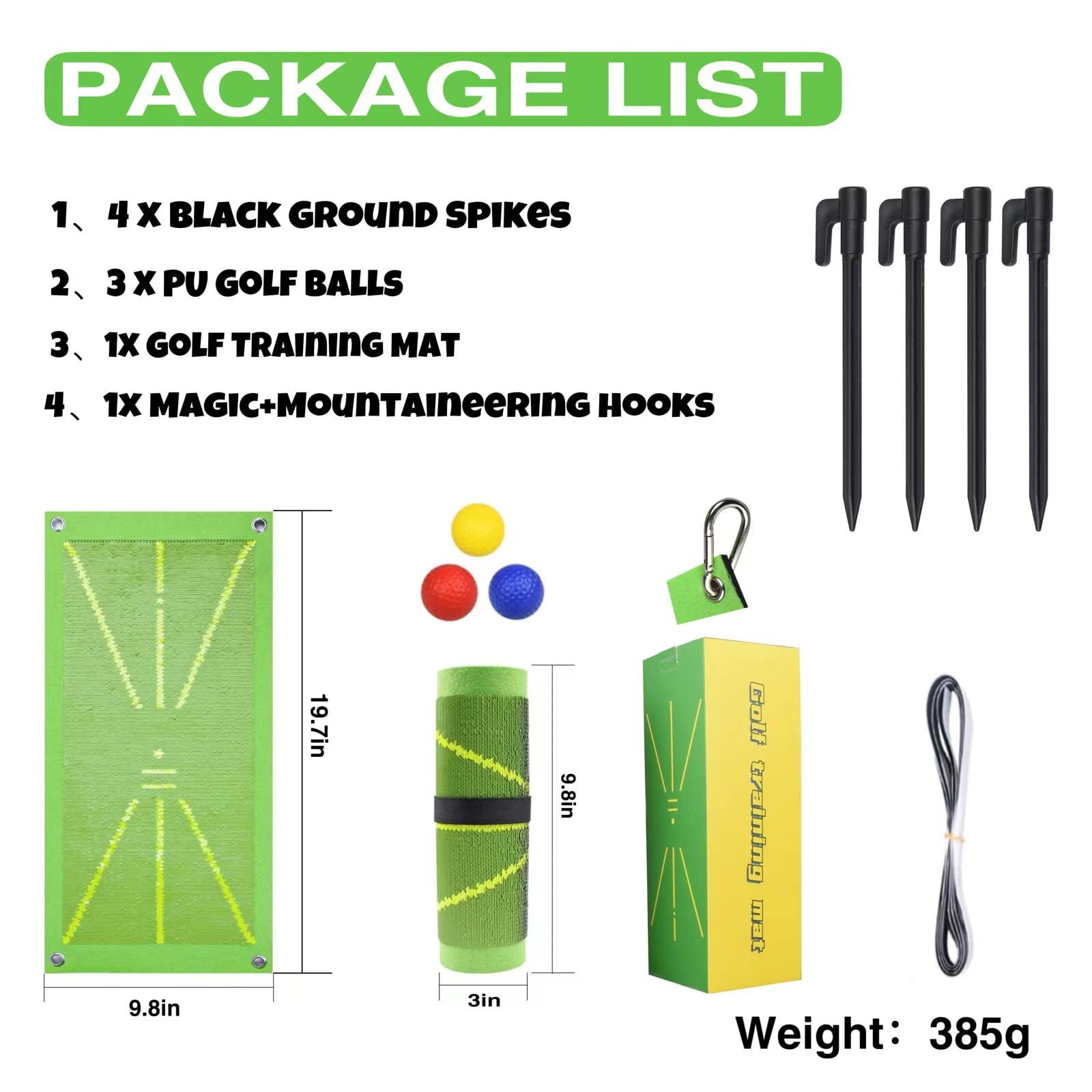 Golf Swing Analyzer,Golf Training mat for Swing Detection Batting,Golf Swing mat,Golf Training aid,Golf Hitting mat,Indoor/Outdoor Golf Training Aid Equipment