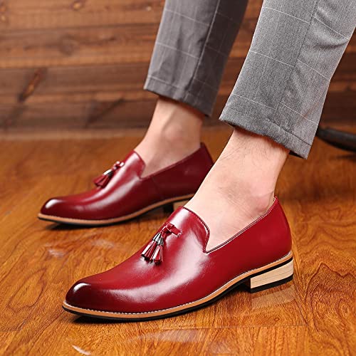 Fashion Style Men's Breathable Tassel Comfortable Business Slip On Work Leisure Solid Color Formal Casual Shoes Men